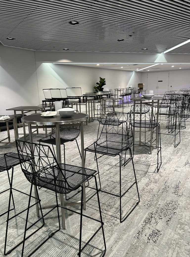 Black Wire Stool / Black Arrow Stool Hire - Sydney